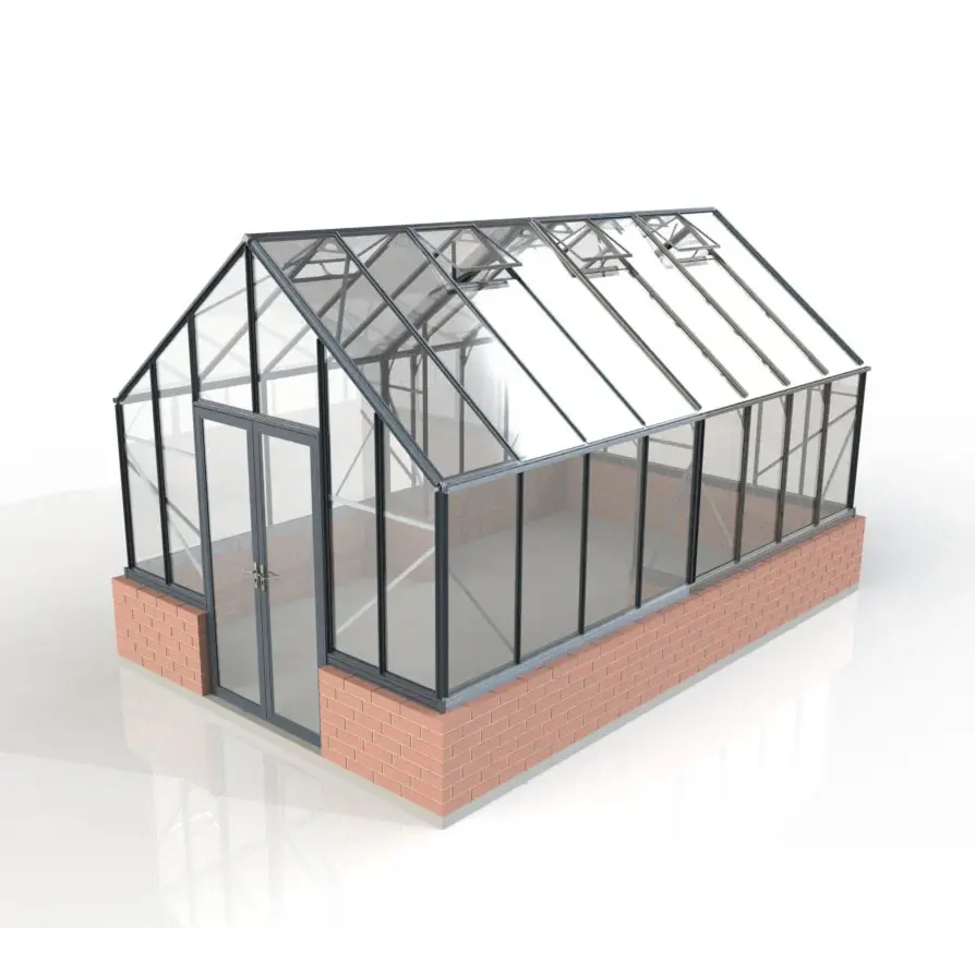 10 x 16 ft Elite Stonewall Glasshouse with Custom Dulux Frame — Green ...