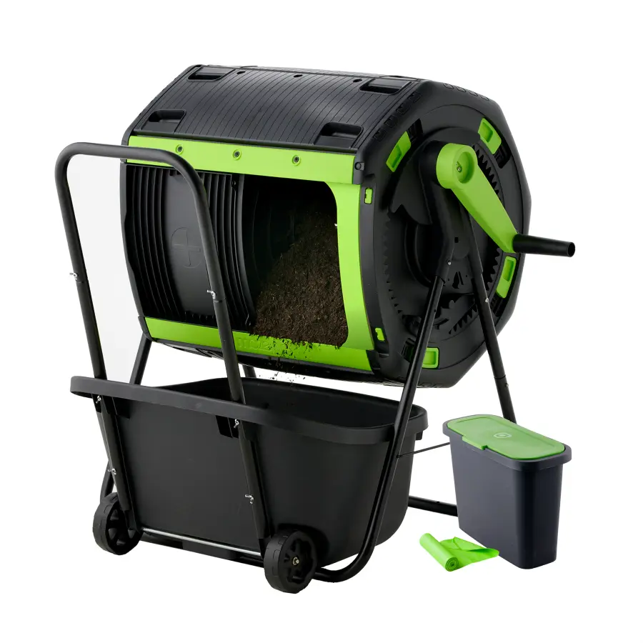 Maze 180L Geared Twin Tumbler (Mega Bundle, 9L Caddy) - Dual ...