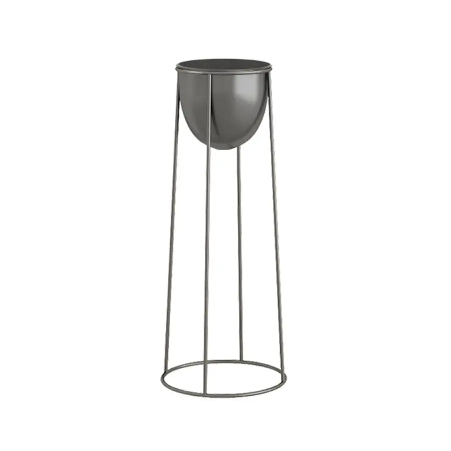 50cm Round Black Wire Plant Stand - Modern Space-Saving Indoor Plant ...